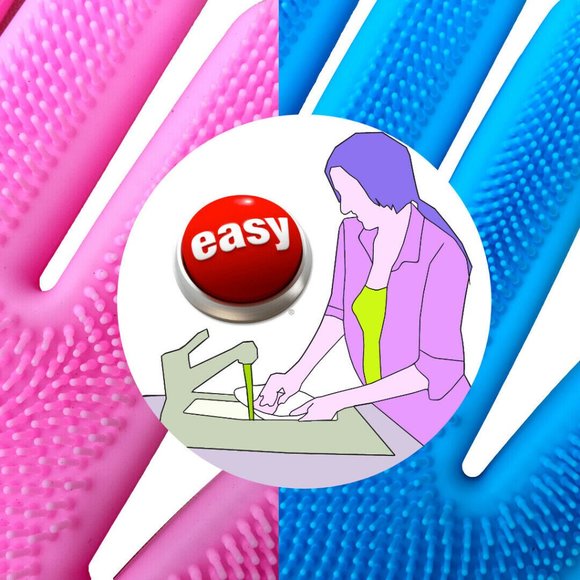 Kitchen | Magic Dish Washing Gloves Scrubbing Gloves Better Than Vinyl ...